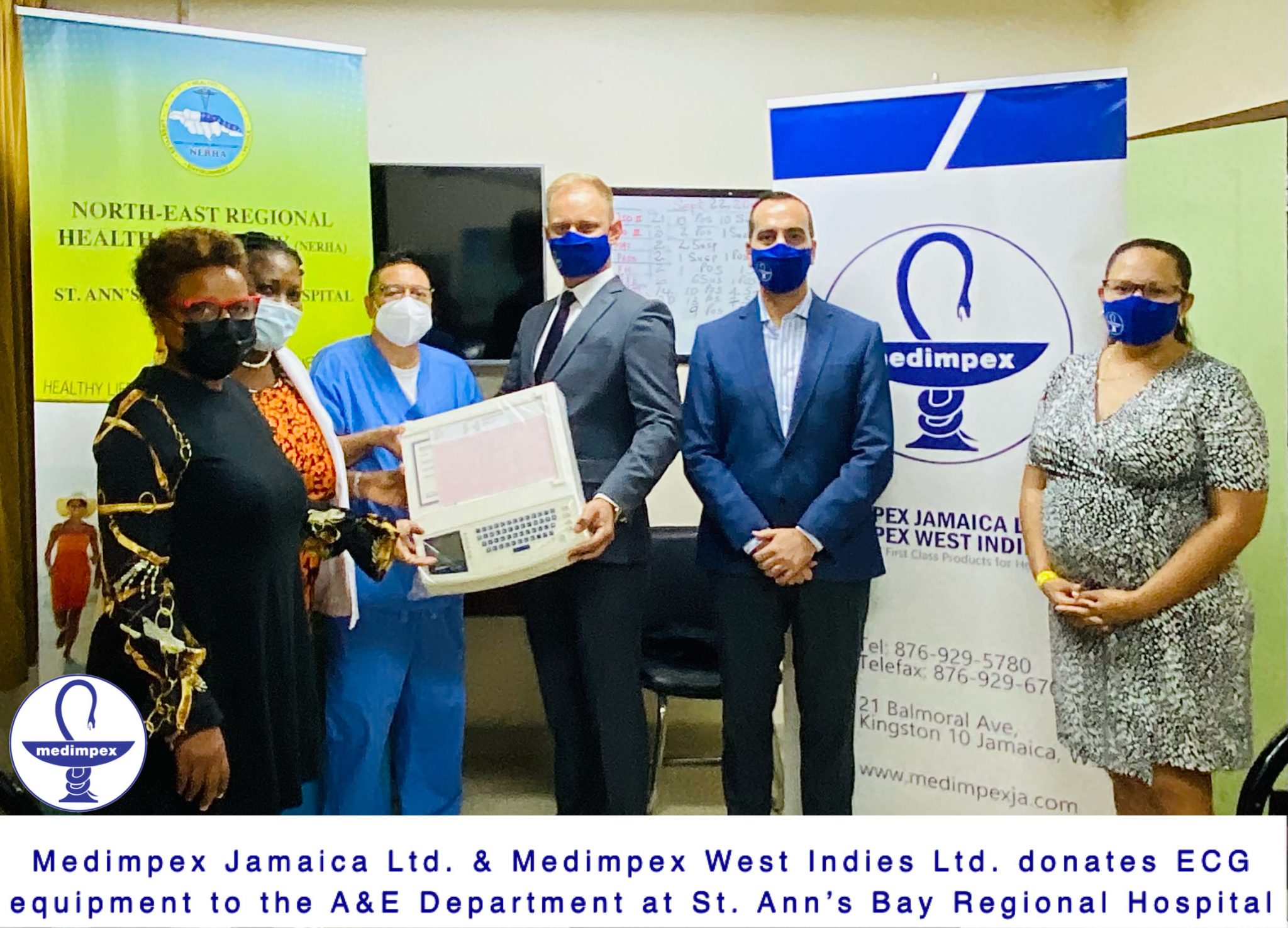 Medimpex donates ECG to St. Ann’s Bay Regional Hospital (A&E Department ...